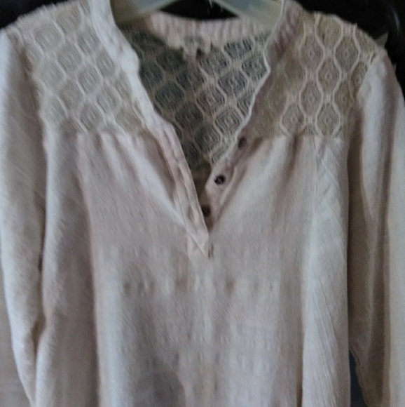 Umgee | Tops | Umgee Cream Colored Tunic Sharkbite Hem Pockets | Poshmark